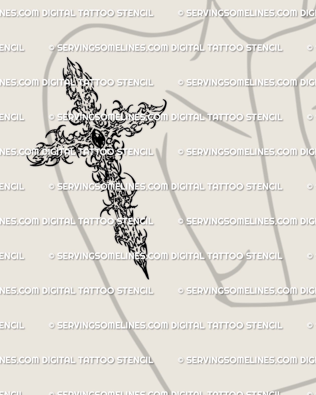 Cross Tattoo Stencils – ServingSomeLines